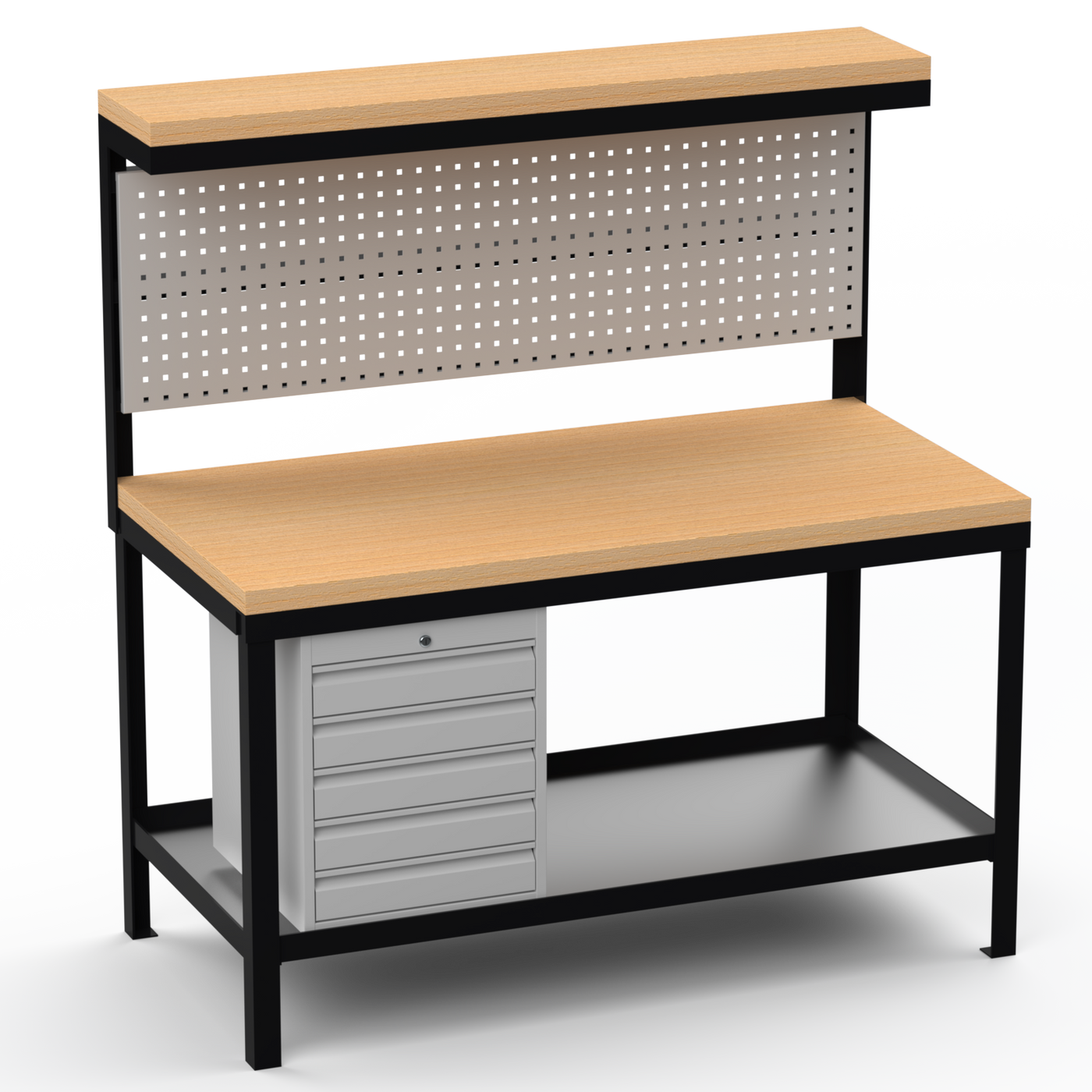 Heavy Duty Workbench | Tool Panel | Hard Wood Worktop | Drawers — UK ...