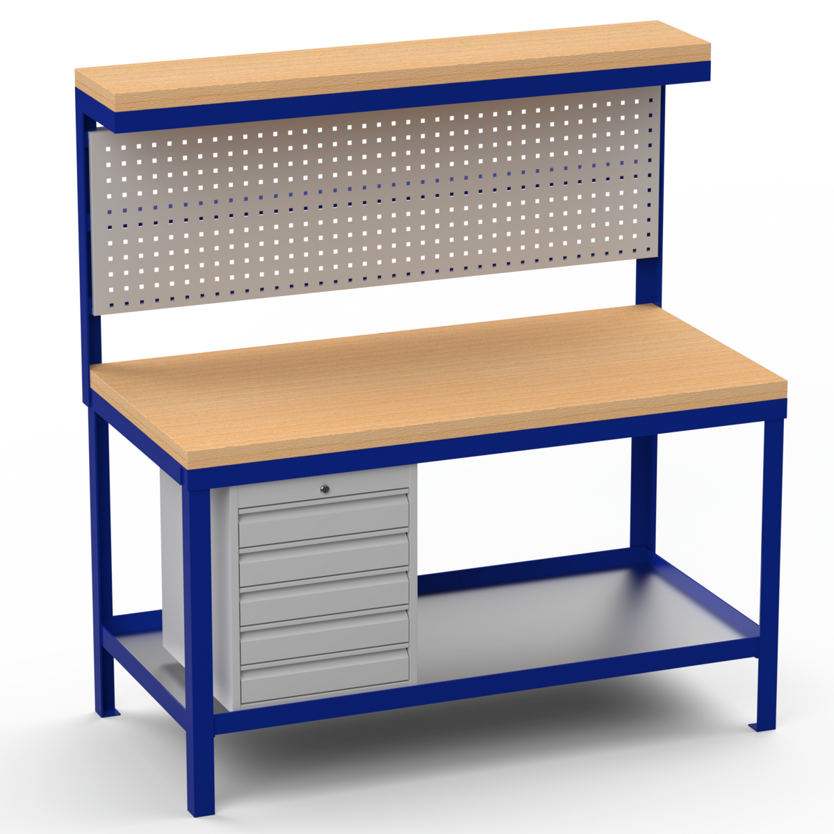 Heavy Duty Workbench | Tool Panel | Hard Wood Worktop | Drawers — UK ...