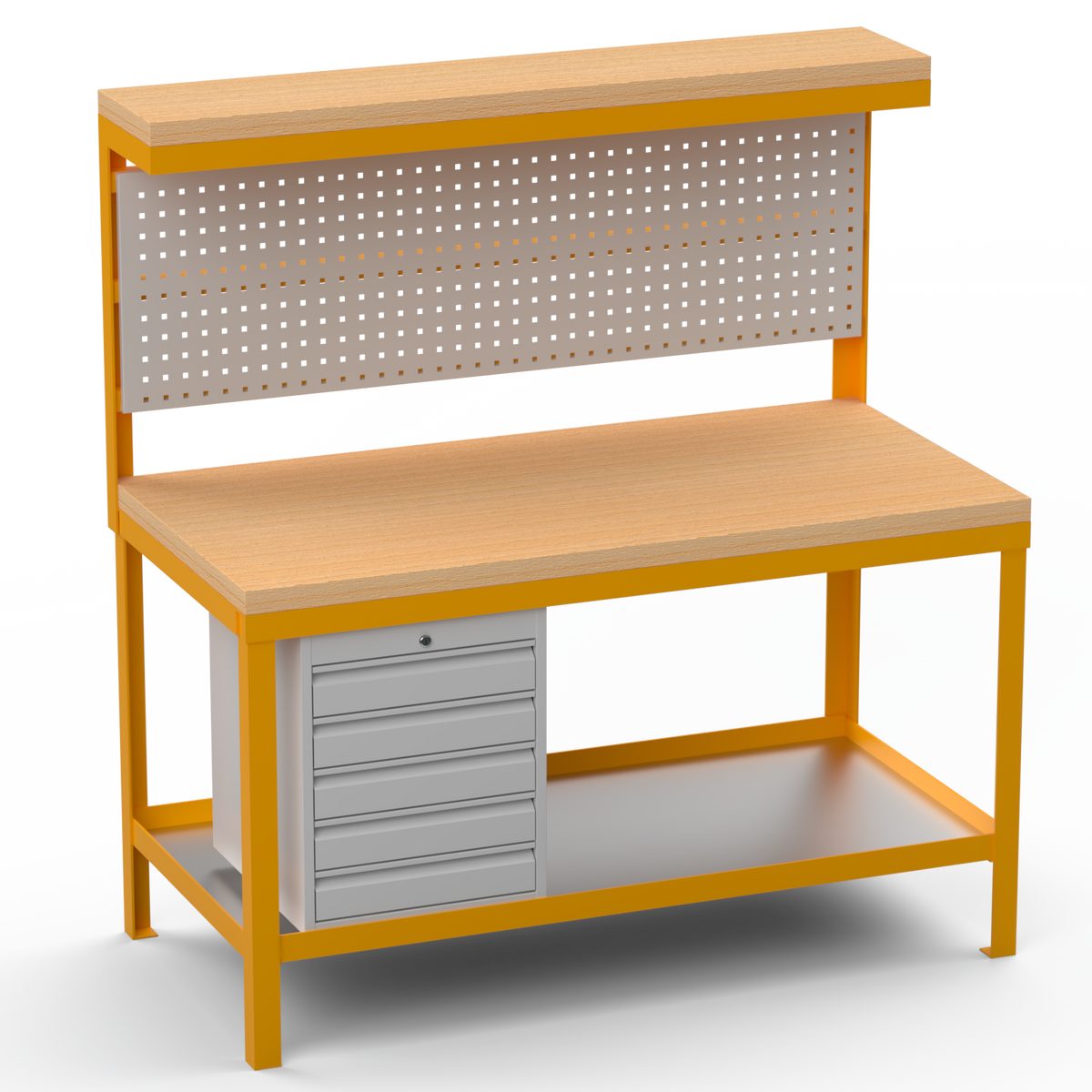 Heavy Duty Workbench | Tool Panel | Hard Wood Worktop | Drawers — UK ...