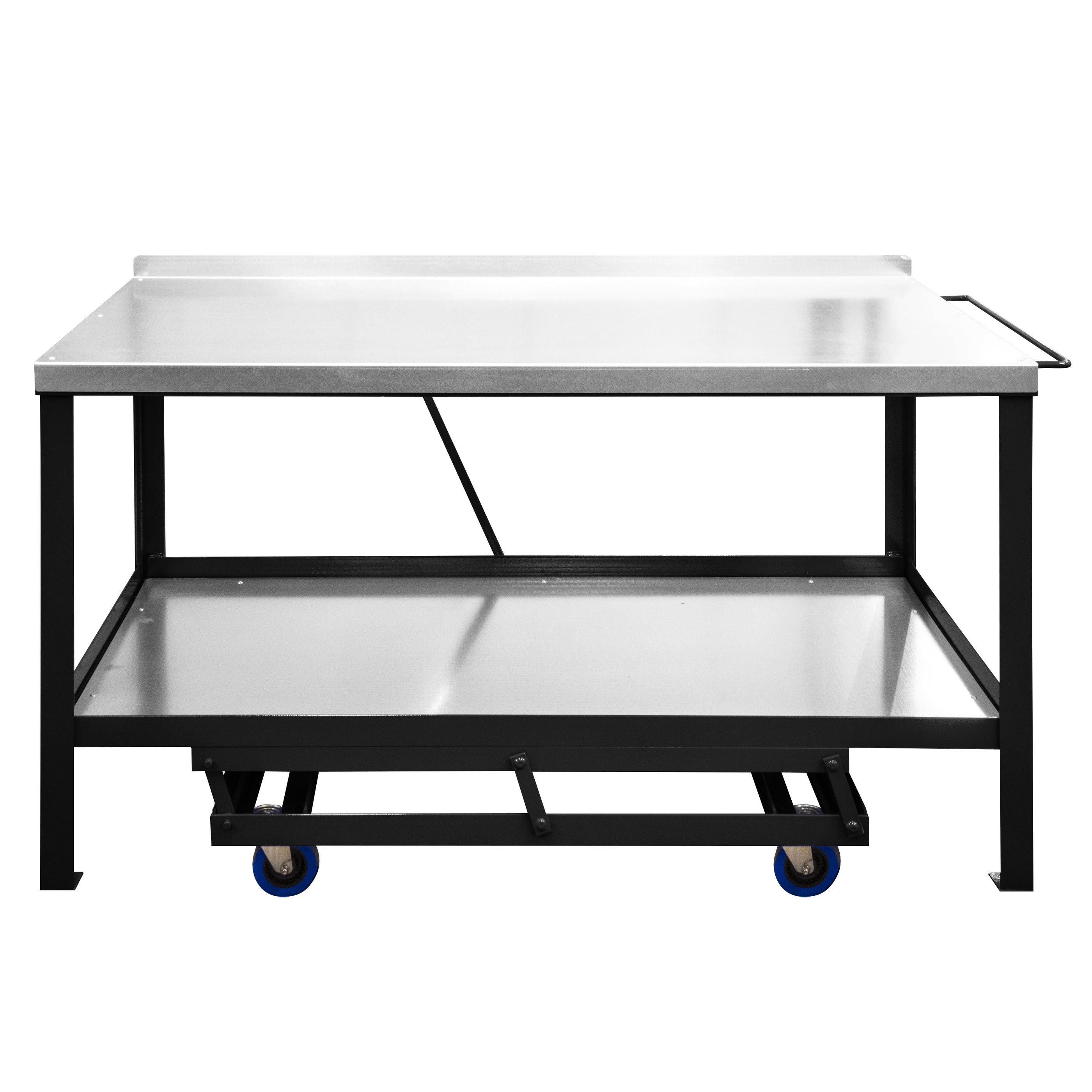 Mobile Workbench with Galvanised Steel Top | Portable Workspace ...