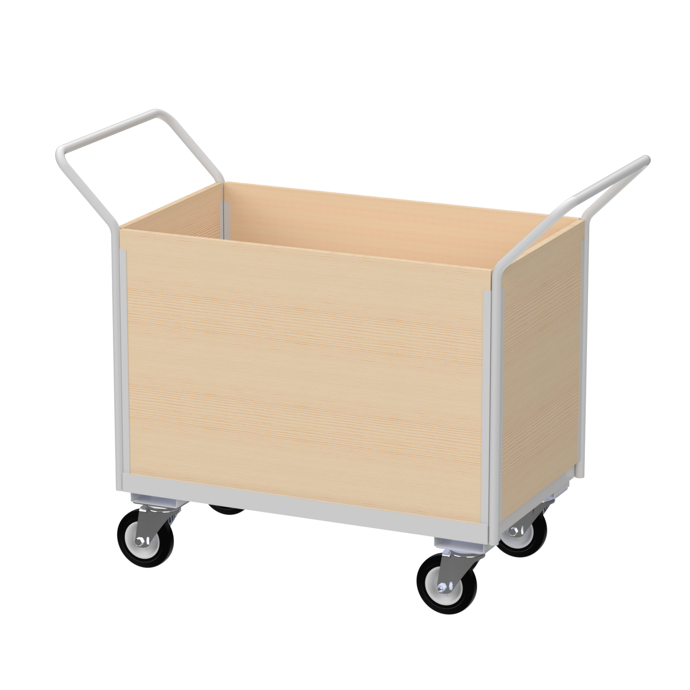 Flatbed Trolley | Enclosed Wooden Panels — UK Workbenches