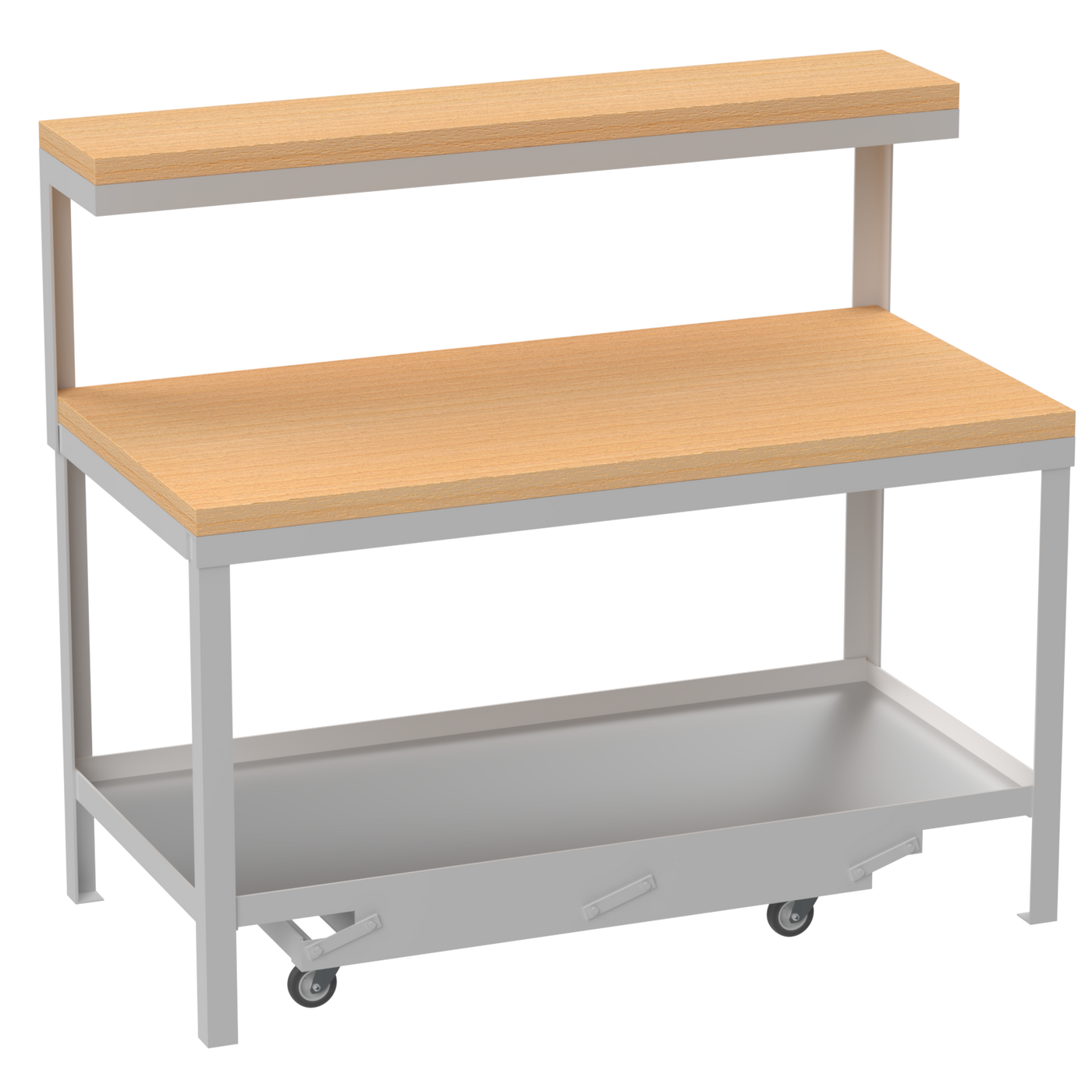 Mobile Workbench | Hard Wooden Worktop | Top Shelf | Sturdy and ...