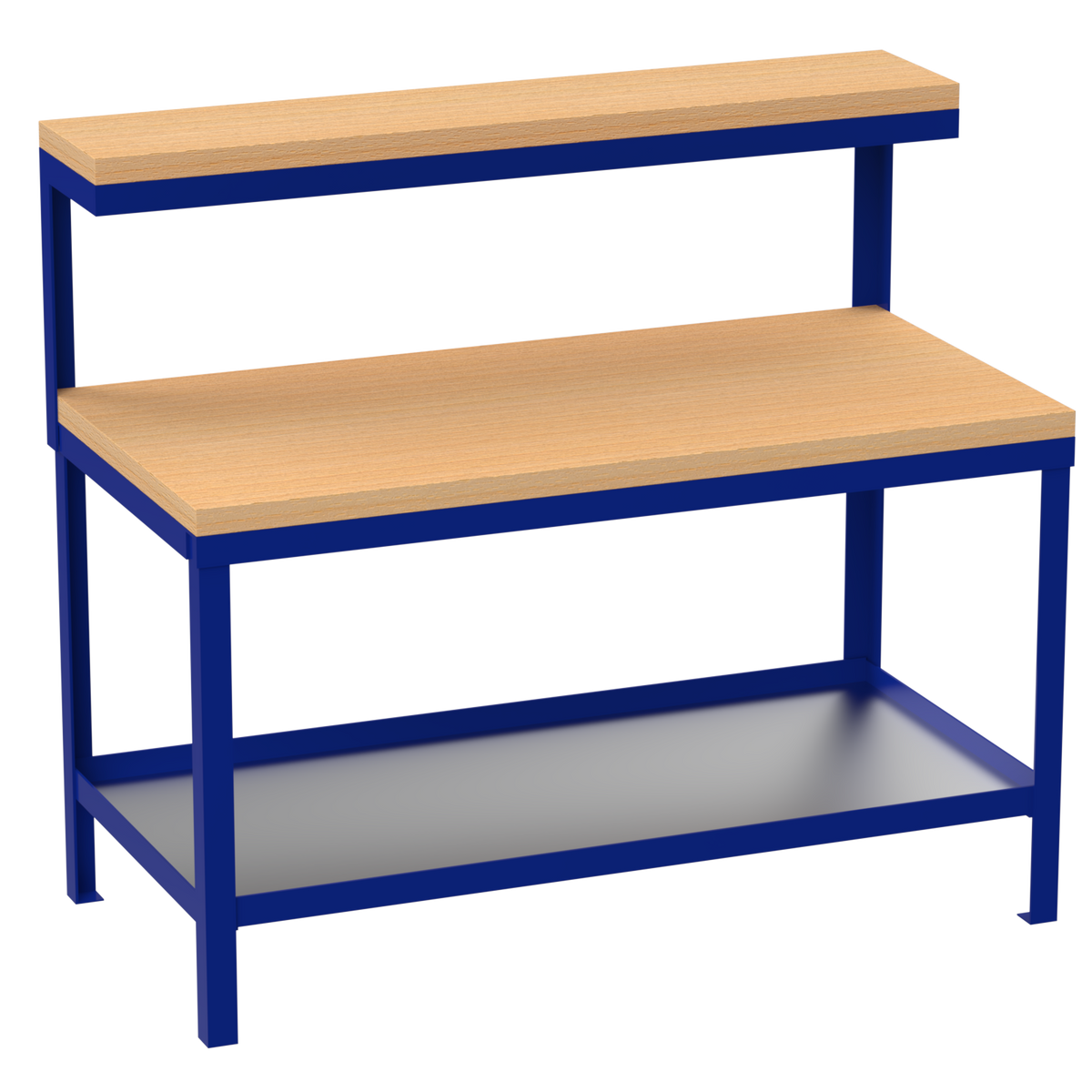 Hard Wooden Top Heavy Duty Workbench | Upper Shelf | Durable & Sturdy ...
