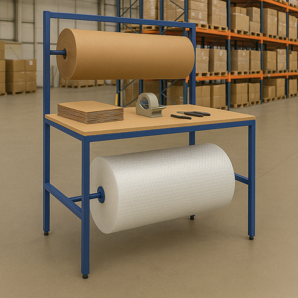 Packing Station | Dual Roll Dispensers (MDF) | Sturdy and Durable for Efficient Packing — UK ...