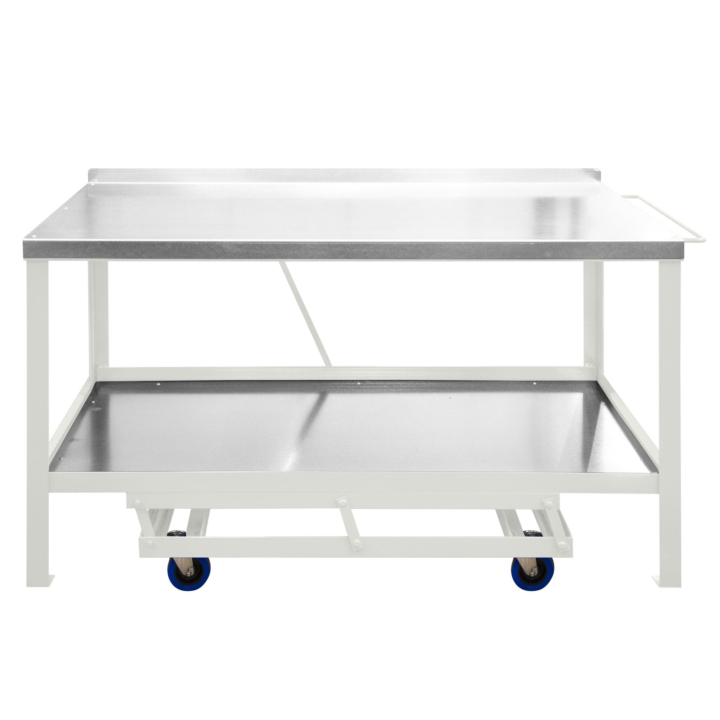 Mobile Workbench with Galvanised Steel Top | Portable Workspace ...