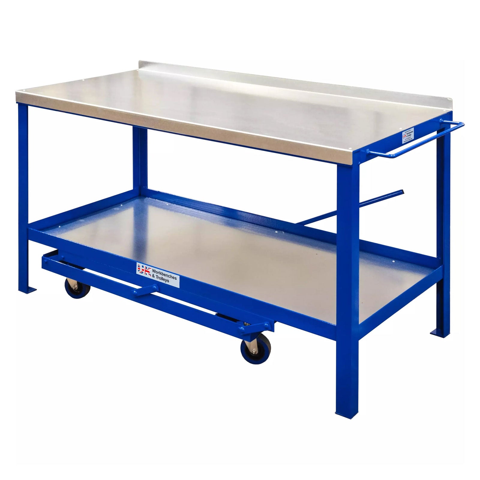 Mobile Workbench with Galvanised Steel Top | Portable Workspace ...