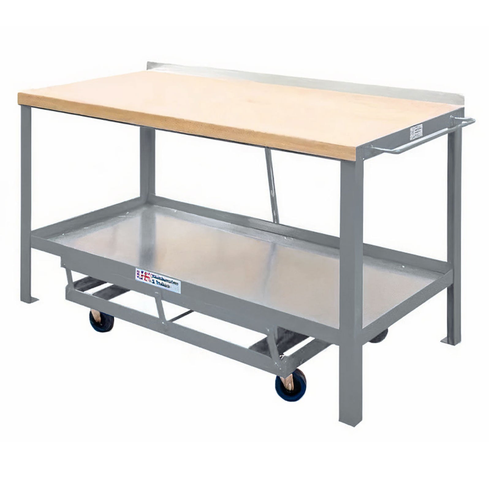 Mobile Workbench with Hard Wooden Top | Sturdy and Portable Workspace ...